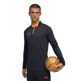Puma - "Individual Cup" Drill-Top f&uuml;r Herren (Dunkles Marineblau/Orange)