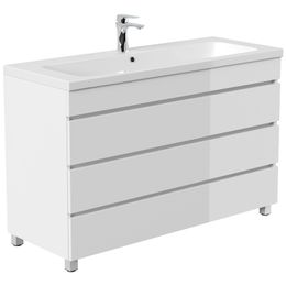 Posseik Stand Badm&ouml;bel Fellini 120 SoftClose eiche gold mit drei grifflosen Schubladen
