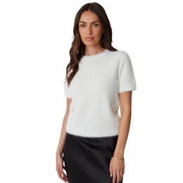 Threadbare. Threadbare - Pullover Top f&uuml;r Damen, Jerseyware, Regul&auml;r, kurz&auml;rmlig (Wei&szlig;)