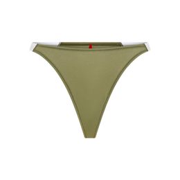 String HUGO UNDERWEAR "HUGO ID", Damen, Gr. M, gr&uuml;n (dunkelgr&uuml;n 306), Jersey, Obermaterial: 93% Baumwolle, 7% Elasthan, k&ouml;rpernah, Unterhosen String