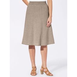 Godetrock Classic Basics, Damen, Gr. 52, grau (taupe), 100% Polyester, unifarben, knielang, R&ouml;cke Godetrock