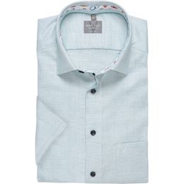 Kurzarmhemd MARVELIS, Herren, Gr. 40, N-Gr, gr&uuml;n, Web, Obermaterial: 100% Baumwolle, comfort fit normal, Hemden, comfort fit, b&uuml;gelfrei, mit Struktur, Businesshemd