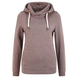 Kapuzenpullover oxmo "Hoodie OXVicky", Damen, Gr. S, braun (sparrow m), Obermaterial: 80% Polyester PES. 20% Baumwolle CO., Sweatshirts Kapuzenpullover