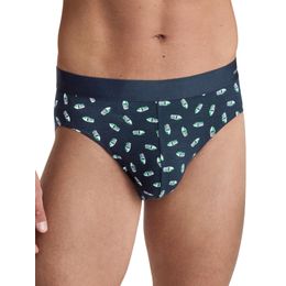 Slip Calida "Cotton Code Design", Damen, Gr. XXL (58/60), gr&uuml;n (pond gr&uuml;n), Single Jersey, Obermaterial: 94% Baumwolle, 6% Elasthan, k&ouml;rpernah, Unterhosen Slip, weicher Elastikbund, ohne Eingriff, gemustert