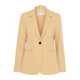 Blusenblazer Kaffe "Blazer KASAKURA", Damen, Gr. 44, beige (starfish), Obermaterial: 77% Polyester PES. 18% Viskose CV. 5% Elasthan EL., Blazer Blusenblazer