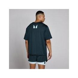Myprotein MP Herren Hybrid Oversized Mesh T-Shirt &ndash; Verwaschenes Blau - XS