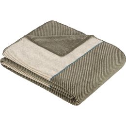 Wohndecke Ibena "Jacquard Decke Austin", gr&uuml;n, B:150cm L:200cm, Mischgewebe, Wohndecken, Wohndecke, 150 x 200 cm (Breite x L&auml;nge), einfarbig, Kuscheldecke