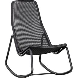 Gartenstuhl Woood "TOMS", schwarz (schwarz, schwarz, schwarz), B:51cm H:97cm T:95cm, Geflecht Rattan, St&uuml;hle, Gartenstuhl, geeignet f&uuml;r Innen- und Au&szlig;enbereiche, H 97 cm x B 51 cm