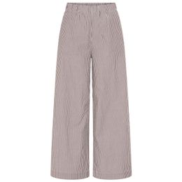 Marc O'Polo Damen Schlupfhosedunkelrot, Gr. XL, MARC O'POLO DENIM, gestreift, Web, Obermaterial: 100% Baumwolle, Hosen, weites Bein, elastischer Bund, fein