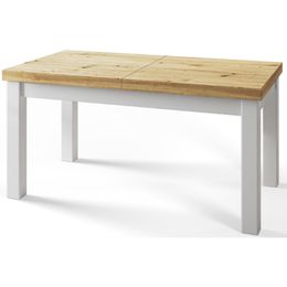 RECHTECKIGER Esstisch Ausziehbar &ndash; Moderner Wohnzimmertisch K&uuml;chentisch und Esszimmertisch &ndash; Tisch mit Holzbeinen, Ma&szlig;en von 120 &ndash; 160 cm &ndash; Artisan