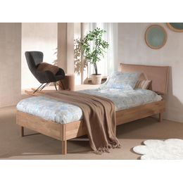 Vipack Bett FORREST Naturfarben ca. 90x200 cm Echtholz Eiche