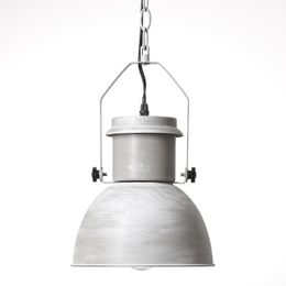 Brilliant Pendelleuchte "SALFORD", grau, 1, Leuchten, 124 cm H&ouml;he, &Oslash; 23 cm, E27, Metall, grau/betonfarben, Pendelleuchte