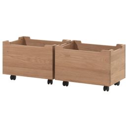 Vipack Bettschubkasten RORREST Eichefarben Echtholz Eiche