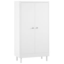Vipack Dreht&uuml;renschrank FORREST Wei&szlig; ca.100x190x55cm Echtholz Buche