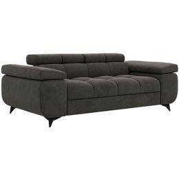 2-SITZER SOFA NIDELLO - Dunkelgrau Velvet