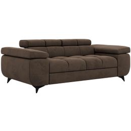 2-SITZER SOFA NIDELLO - Braun Velvet