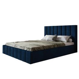 BETT 160x200 - Polsterbett mit Bettkasten und Holzrahmen - Modern Betten - Glatter Kronos-Stoff- Kollektion Toledo - Gr&uuml;n