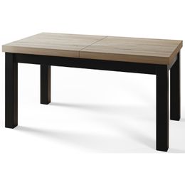 RECHTECKIGER Esstisch Ausziehbar &ndash; Moderner Wohnzimmertisch K&uuml;chentisch und Esszimmertisch &ndash; Tisch mit Holzbeinen, Ma&szlig;en von 140 &ndash; 180 cm &ndash; Sonoma