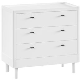 Vipack Kommode FORREST Wei&szlig; ca.100x95x55cm Echtholz Buche