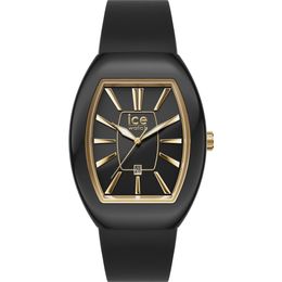 Ice Watch Quarzuhr ICE-WATCH "ICE boliday - Dome - Small - 3H + Date", schwarz (schwarz, goldfarben), Armbanduhren, Damen, Quarzuhr, Armbanduhr, Damenuhr, analog, Silikonarmband, Datum