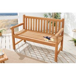 Riess Ambiente Outdoor Gartenbank EMPIRE TEAK 120cm natur Massivholz Riess-Ambiente