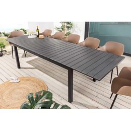 Riess Ambiente Ausziehbarer Gartentisch DESIGNO 200-250-300cm grau Aluminium In- und Outdoor Esstisch Riess-Ambiente rechteckig 2 Personen Modern Skandinavisch