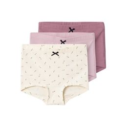 Hipster name it "NMFTIGHTS 3P BUTTERCREAM FLORAL NOOS", M&auml;dchen, Gr. 86, 3 Stk., beige (buttercream), Jersey, Obermaterial: 95% Baumwolle, 5% Elasthan, bedruckt, Unterhosen