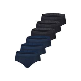 JOOP! Slip JOOP "Slip Everyday 6er Pack", Herren, Gr. M, bunt (schwarz, blau), Obermaterial: 95% Baumwolle CO. 5% Elasthan EL., Unterhosen Slip