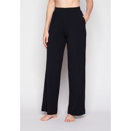 JOOP! Pyjamahose JOOP JEANS "Rhinestone (JOOP Jeans)", Damen, Gr. L, N-Gr, schwarz, Jersey, Obermaterial: 95% Modal, 5% Elasthan, lang, Hosen Pyjamahose, mit seitlichen Taschen, Logo mit Glitzersteinen hinten