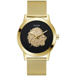 Quarzuhr Guess "MONARCH", gold (goldfarben), Armbanduhren, Herren, Quarzuhr, Armbanduhr, Herrenuhr