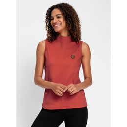 Shirttop Casual Looks, Damen, Gr. 38, orange (terra), 95% Baumwolle, 5% Elasthan, unifarben, Tops Shirttop