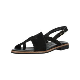 Riemchensandale Paul Green "Paul Green Sandalen Nubukleder", Damen, Gr. 38, schwarz, Nubukleder, Schuhe Riemchensandale