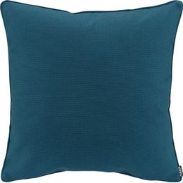 HOCK Dekokissen H.O.C.K. "Sparkle", blau (petrol, unifarben), B:50cm H:10cm L:50cm, Polyacryl (dralon), Dekokissen_Sitzkissen_Kissenh&uuml;llen, einfarbig, Wendekissenh&uuml;lle mit F&uuml;llung, 1 St&uuml;ck