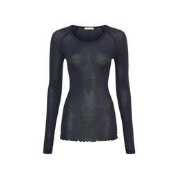 Funktionstop SEAMLESS BASIC "Seamless Basic T-shirt Cotton Elvira", Damen, Gr. S/M, midnight, Obermaterial: 100% Baumwolle, Tops
