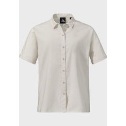 Sch&ouml;ffel Outdoorbluse SCH&Ouml;FFEL "Urban Blouse Style Kalmen WMS", Damen, Gr. 44, beige (9040, natur), Oberstoff: 73% Baumwolle 27% Hanf, bequem, V-Ausschnitt, Blusen