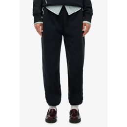 Sweathose Superdry "Essential Logo Jogger Hb", Damen, Gr. XS, N-Gr, eclipse navy, Jersey, Obermaterial: 100% Baumwolle, unifarben, Hosen Sweathose, lockere Passform, aus Baumwolle, mit Kordel und Gummizug