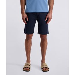 Chinoshorts Pierre Cardin "PC-Strasbourg", Herren, Gr. 38, N-Gr, blau (deep well), Web, Obermaterial: 98% Baumwolle, 2% Elasthan, unifarben, regular fit knielang, Hosen Chinoshorts, mit Taschen