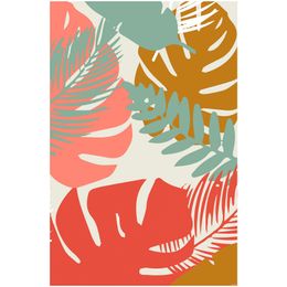 Bild Komar "Winter Tropics Black Panther Plants", bunt (farbe bild(er): bunt), B:50cm H:70cm, Holz, Papier, Bilder, Bild, Wandbild zur Dekoration im Kinderzimmer - ohne Rahmen
