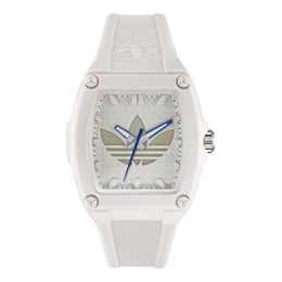 Quarzuhr adidas originals "CITY TECH FIVE", wei&szlig;, Armbanduhren, Damen, Quarzuhr, Armbanduhr, Herrenuhr, Damenuhr, Resinarmband, Leuchtzeiger