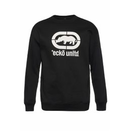 Rundhalspullover Ecko Unltd. "Ecko Unltd. Ecko Unltd. BASE Crewneck", Herren, Gr. XL, schwarz, 80% Baumwolle, 20% Polyester, mehrfarbig, loose fit, Rundhals, Pullover Rundhalspullover