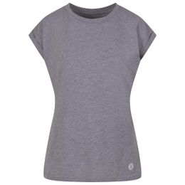 T-Shirt Just Rhyse "Just Rhyse Damen Rio T-Shirt", Damen, Gr. L, grau, 90% Baumwolle, 10% Polyester, unifarben, relaxed fit, Rundhals, Shirts T-Shirt