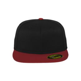 Flex Cap Flexfit "Flexfit Unisex Premium 210 Fitted 2-Tone", Gr. L/XL (7 &frac14;-7?), schwarz (balck, rot), 83% Polyacryl, 15% Wolle, 2% Elasthan, Caps