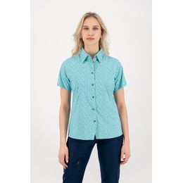 Outdoorbluse DEPROC Active "SUDBURY II WOMEN", Damen, Gr. 44L, blau (air, navy), Web, 95% Polyester. 5% Elasthan, Blusen, auch in Gro&szlig;en Gr&ouml;&szlig;en erh&auml;ltlich