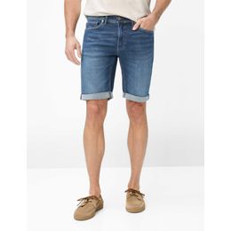 Bermudas Brax "Style CHRIS B", Herren, Gr. 40, Normalgr&ouml;&szlig;en, blau (dunkelblau), Denim/Jeans, 73% Baumwolle, 19% Lyocell, 6% Elastomultiester, 2% Elasthan, Hosen Bermudas