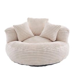 Lvhom Sitzsack, Beige, Textil, 108x52x108 cm, Wohnzimmer, Hocker, Sitzs&auml;cke, XXL Sitzs&auml;cke