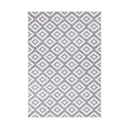 Carpet City Outdoor-Teppich, Grau, Textil, Rauten, Rechteckig, 200x290 cm, Oeko-Tex&reg; Standard 100, pflegeleicht, UV-best&auml;ndig, Teppiche & B&ouml;den, Teppiche, Outdoorteppiche