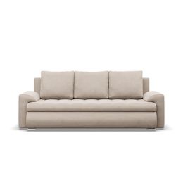 Sofa, Beige, Textil, 3-Sitzer, 222x92x96 cm, Wohnzimmer, Sofas & Couches, Sofas, 3-Sitzer Sofas
