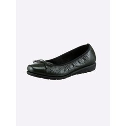 Ballerina Casual Looks, Damen, Gr. 36, gr&uuml;n (khaki), Lackleder, Basic, Schuhe Ballerina