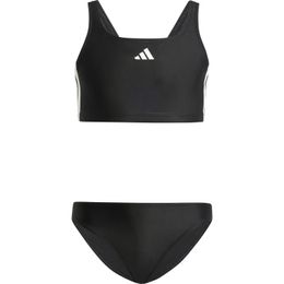 Adidas 3 STRIPES BLD Bikini Set M&auml;dchen - Gr&ouml;&szlig;e 152 - schwarz