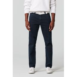 Chinos MEYER "Dublin", Herren, Gr. 102, Untersetzt- und Schlankgr&ouml;&szlig;en, blau (blau, schwarz), 94% Baumwolle, 4% Elastomultiester, 2% Elasthan, unifarben, regular fit lang, Hosen, im 5-Pocket-Design